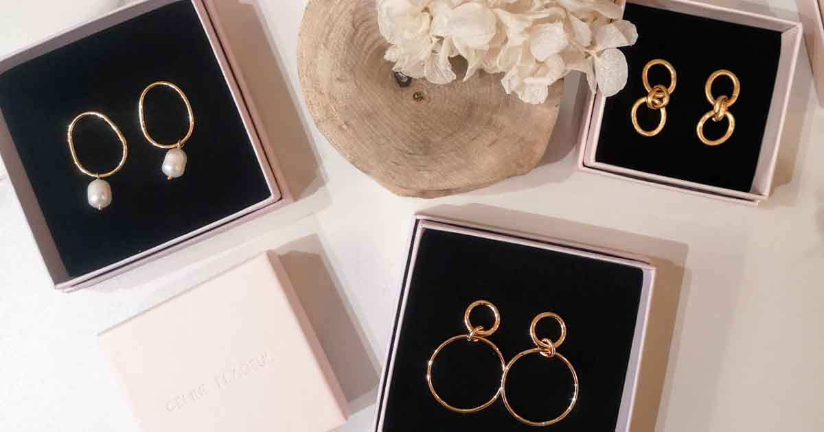 Céline Flageul - Créoles ovales avec perles - La Cachette de Linette